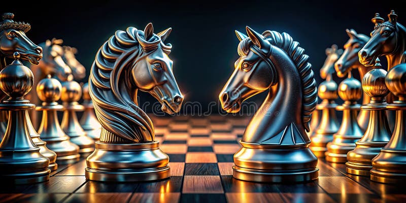 A Dramatic Chess Knight Showdown a CloseUp Study of Strategy ...