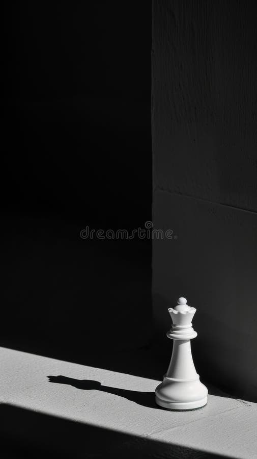 Dramatic Chess Piece in Shadows Stock Illustration - Illustration of ...