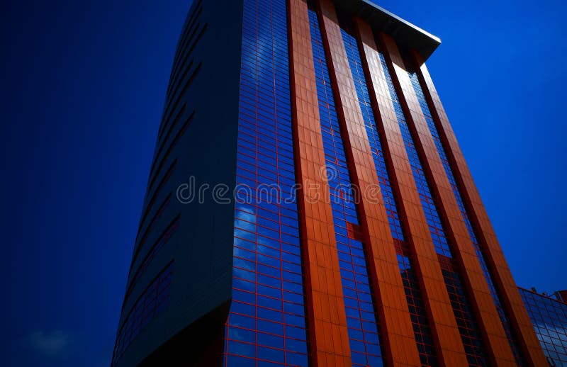 Dramatic City Skyscaper Architecture Background Stock Photo - Image of ...