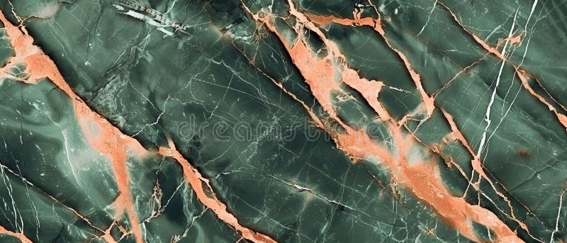 Dramatic Dark Green Marble with Copper Veins Texture Stock Illustration ...