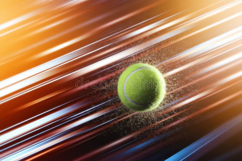 Dynamic Tennis Shot with Ball Impact and Motion Blur Stock Illustration ...