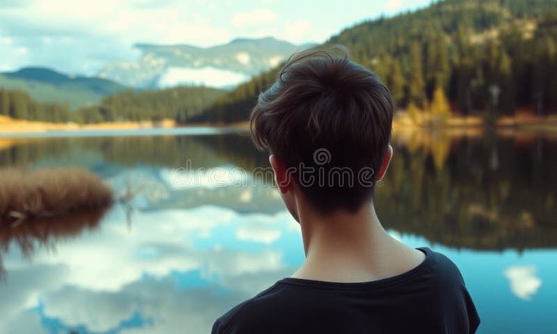 A Dramatic Close-up of a Person Reflected in a Cracked Mirror with the ...