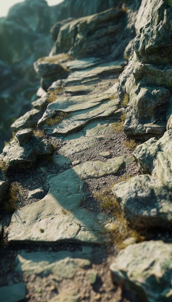 Dramatic Close Up of Rugged Terrain Showcasing Dangerous Cliffs and ...