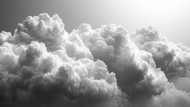 Dramatic Cloud Formation in Black and White Generative AI Stock ...