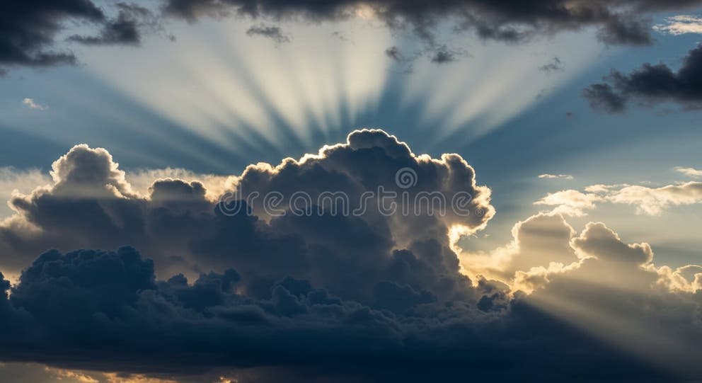 Dramatic Cloud Formation with Sun Rays Streaming through the Gaps ...