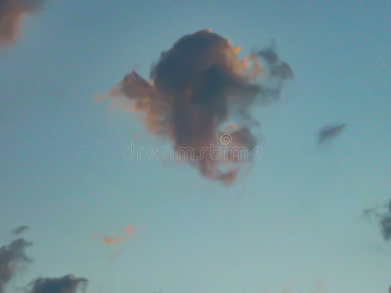 Dramatic Cloud Puffs Pillow Background on Pastel Colors Stock Photo ...