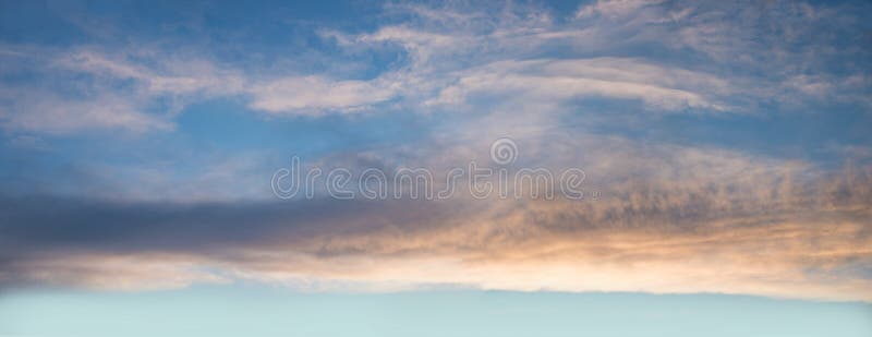 Dramatic Clouds Above Light Blue Sky, Panorama Background Stock Image ...