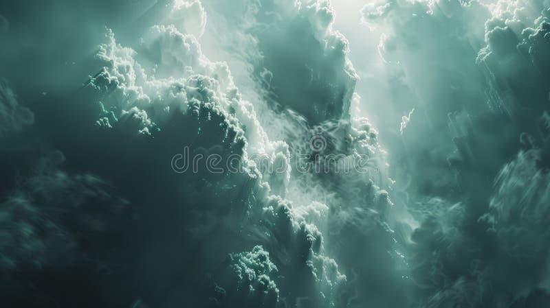 Dramatic Clouds: Abstract Sky Texture, Teal Toned, Atmospheric Stormy ...