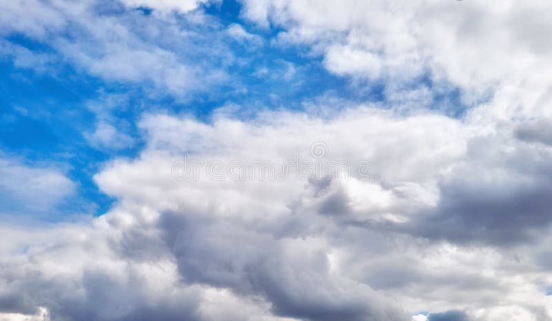 Dramatic Clouds in Blue Stormy Sky Stock Image - Image of landscape ...