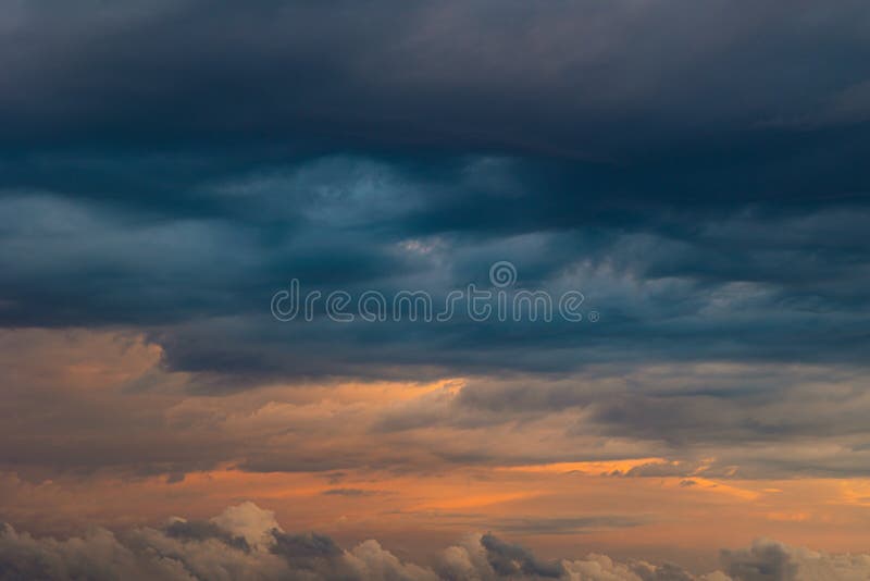 Dramatic Clouds. Cloudscape at Sunrise Stock Image - Image of landscape ...