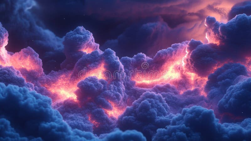 Dramatic Clouds a Dance of Light and Shadow in the Sky Abstract ...