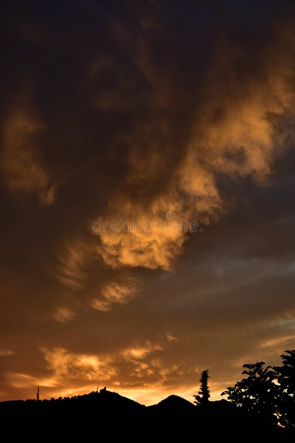 Clouds of Different Shapes, Sizes and Colors Stock Photo - Image of ...
