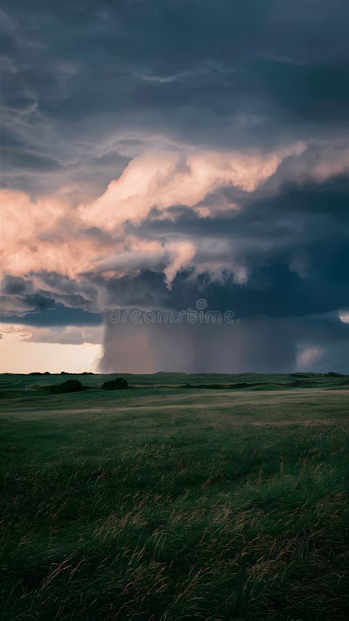 Dramatic Clouds Fill Sky before Impending Storm Stock Illustration ...