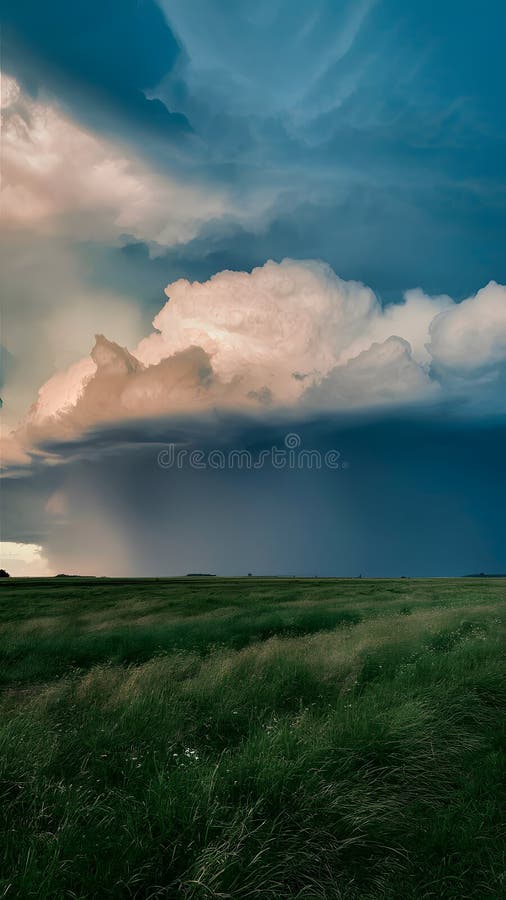 Dramatic Clouds Fill Sky before Impending Storm Stock Illustration ...