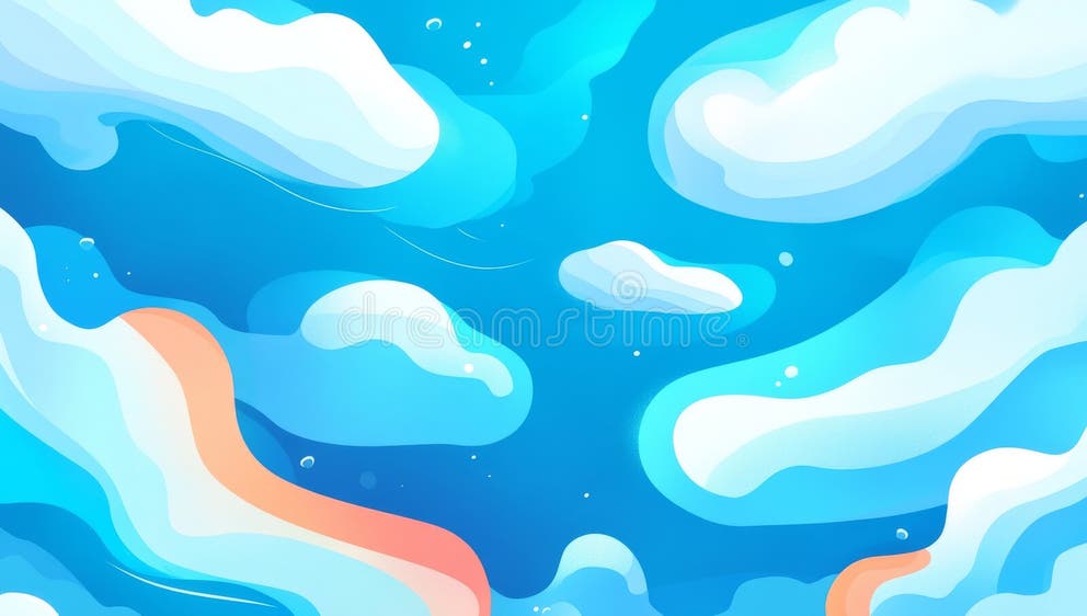 Dramatic Clouds Float Gently Across the Sky, Creating a Bright and ...