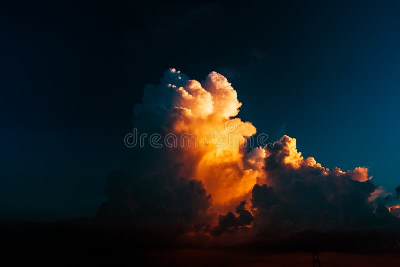 Dramatic Clouds Formation at Sunset Stock Photo - Image of cloud ...