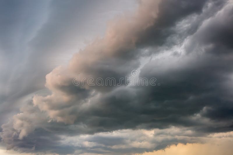 Scary Storm Clouds Dramatic Background Stock Photo - Image of rain ...