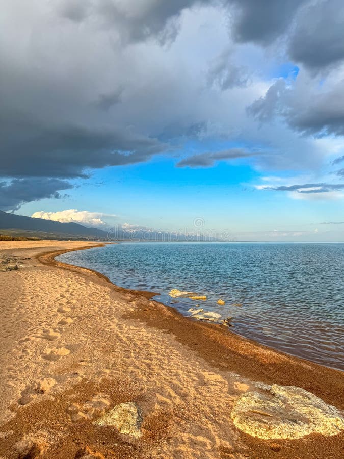 Dramatic Clouds Over the Sea. Natural Landscape. Rain and Large Dark ...