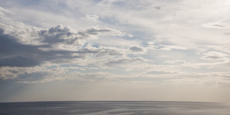 Dramatic Clouds and Sky Over the Ocean Stock Image - Image of nature ...