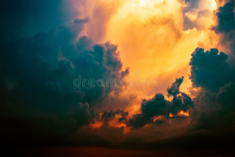 Dramatic Clouds at Sunset,cloud Formation after Sunset Stock Photo ...