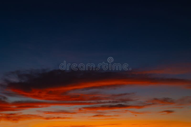 Dramatic Clouds at Sunset or Sunrise. Partly Cloudy Sky Stock Photo ...