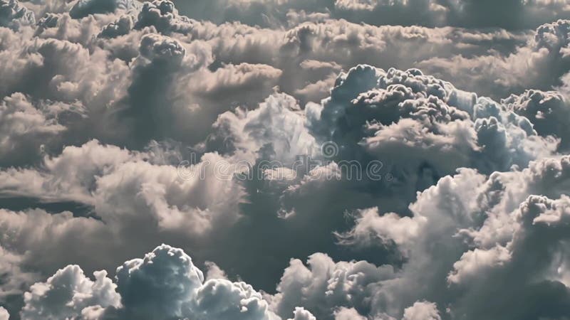 Dramatic Cloudscape, Fluffy White and Grey Clouds, Weather Background ...