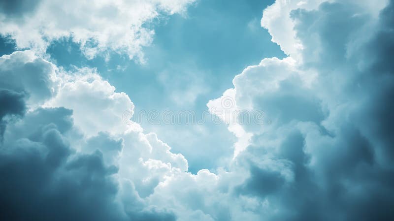 Dramatic Cloudscape a Realistic Perspective from the Ground Gazing Up ...