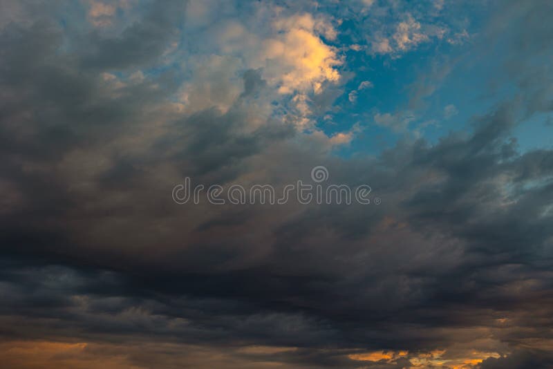 Dramatic Cloudscape at Sunrise. Morning Sky View Stock Photo - Image of ...