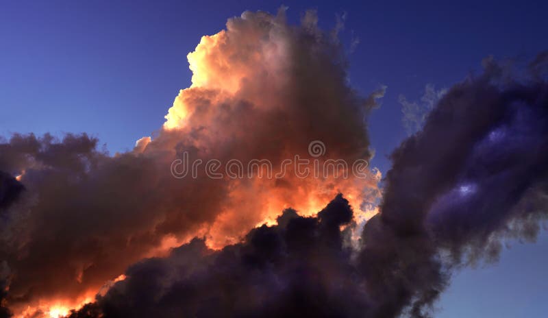 Dramatic Cloudscape during Sunset - Perfect for Wallpapers Stock Image ...