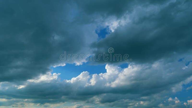 Dramatic Cloudy Rainy Sky. Movement of Gloomy Clouds Across Sky ...