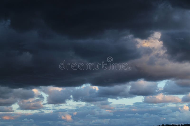 Dramatic Cloudy Sky, Dark Clouds before Rain Stock Image - Image of ...