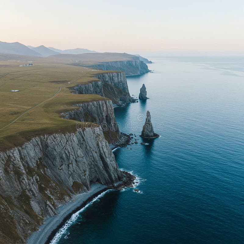 Tall Sharp Sea Stacks Stock Illustrations – 3 Tall Sharp Sea Stacks ...