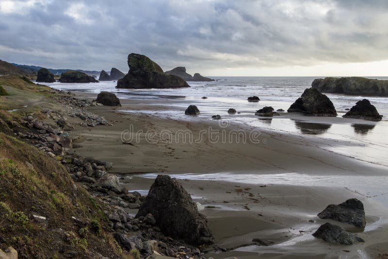Dramatic Coastline Classic of the Oregon Coast Stock Image - Image of ...