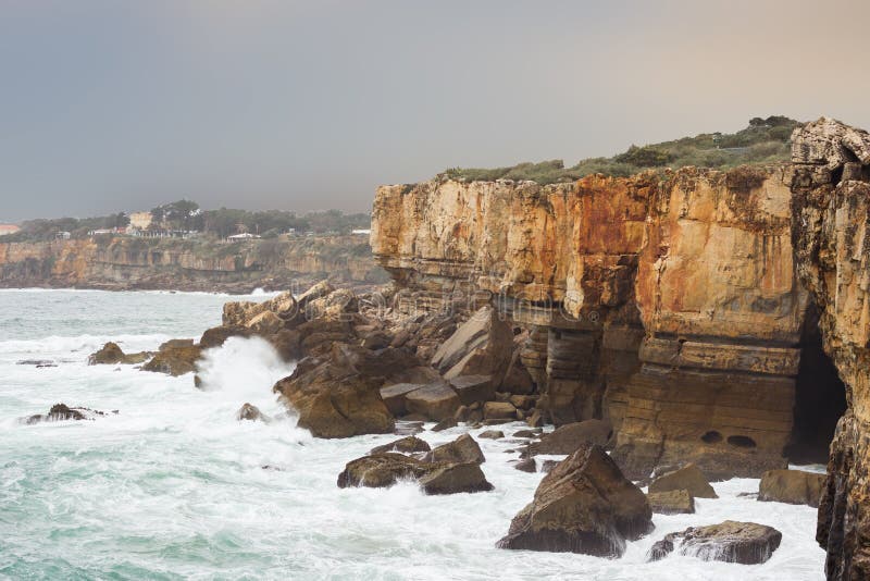 Dramatic Coastline with Cliffs Stock Image - Image of scenic, nature ...
