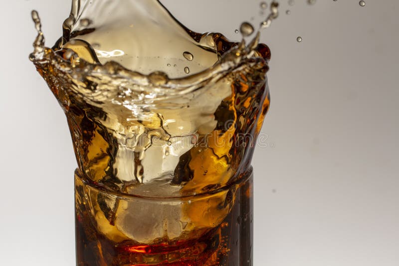 Cola Splash, There is Some Movement in the Splashes Close Up Stock ...