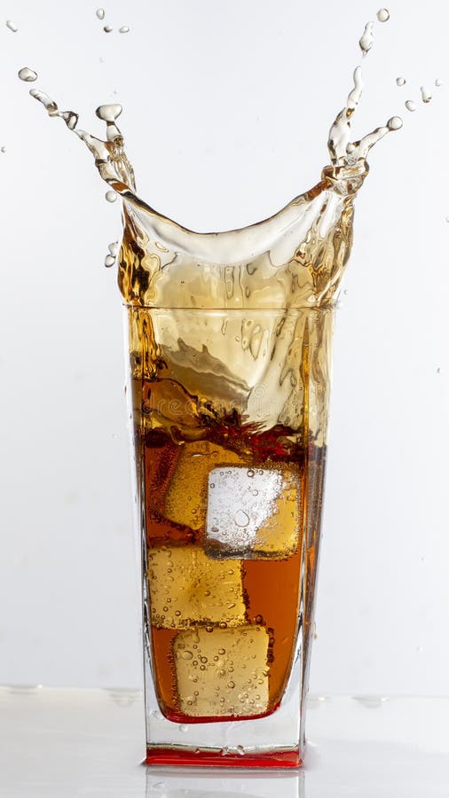 Cola Splash, There is Some Movement in the Splashes Close Up Stock ...