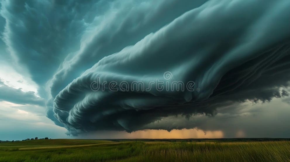 Dramatic Cold Front Approaching with Heavy Clouds and Wind, Capturing ...