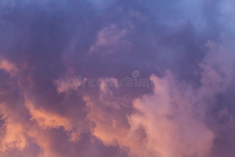 Colorful Cloudy Sky at Sunset. Stock Image - Image of landscape, cloud ...