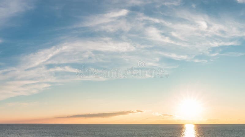Dramatic Colorful Sunset Sky Over Mediterranean Sea. Cloudscape Nature ...