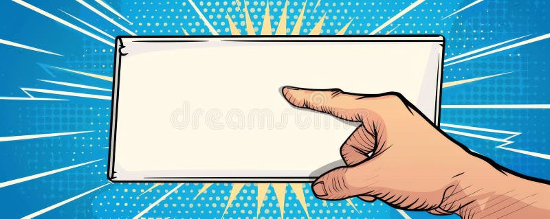 Dramatic Comic Book Style Hand Pointing with Explosive Background Stock ...