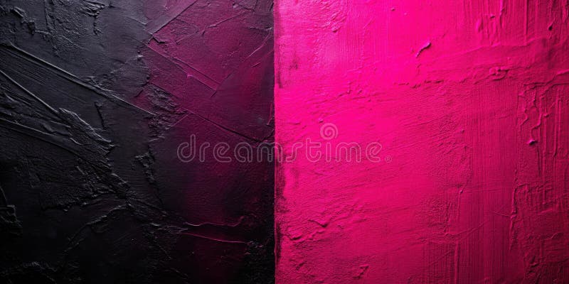 Dramatic Contrast of Dark and Vibrant Pink Textured Wall. Generative AI ...