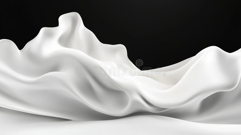 Dramatic Contrast, a Dynamic Splash of White Liquid Explodes Against ...