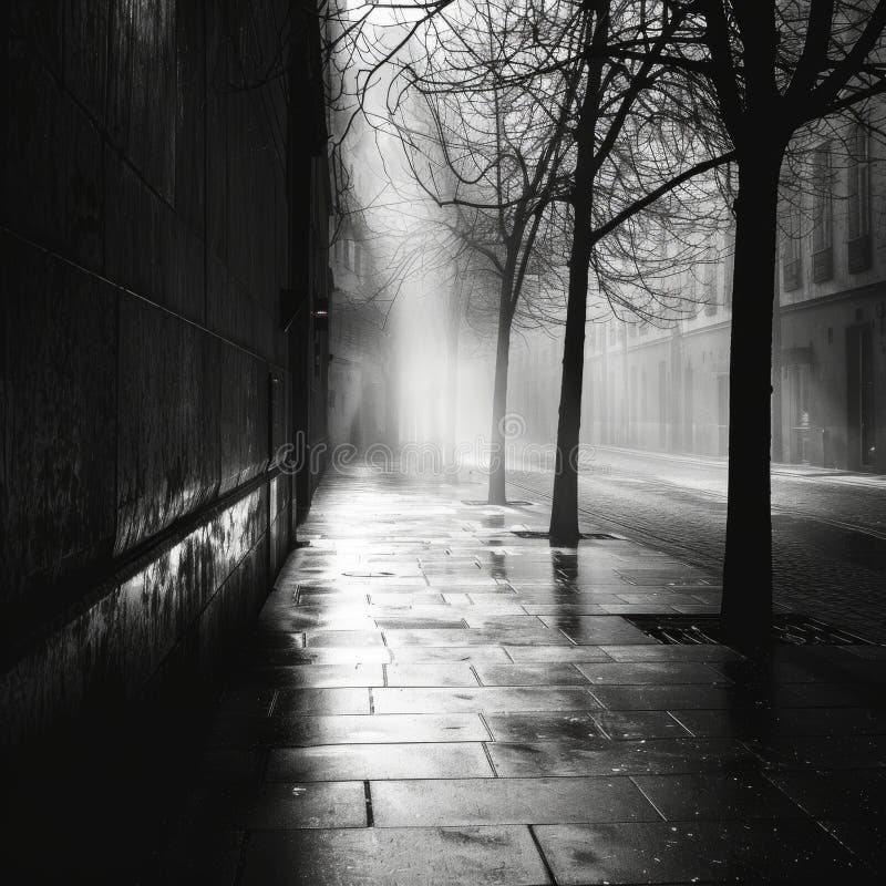 The Dramatic Contrast of Light and Dark Highlights the Emptiness of the ...