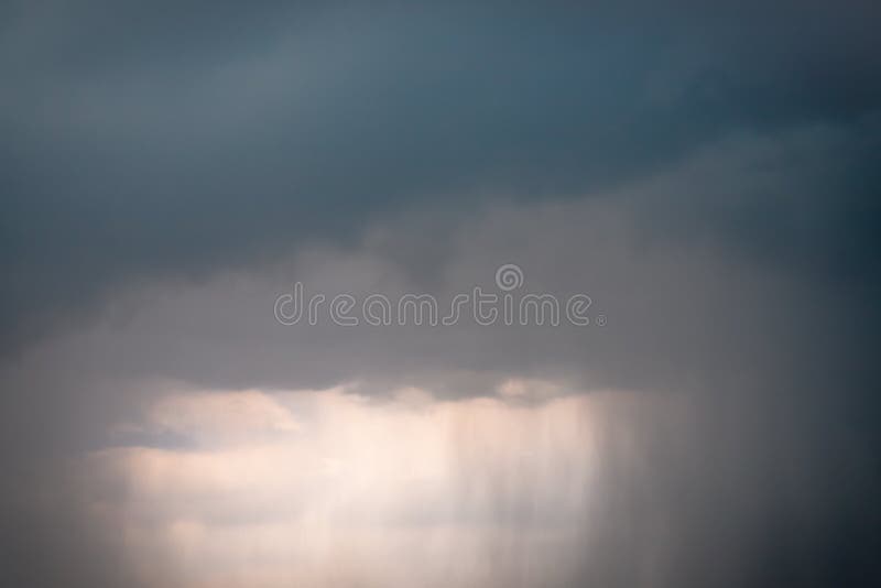 Dramatic Contrasting Gray Sky. Rain Fall Stock Photo - Image of dark ...
