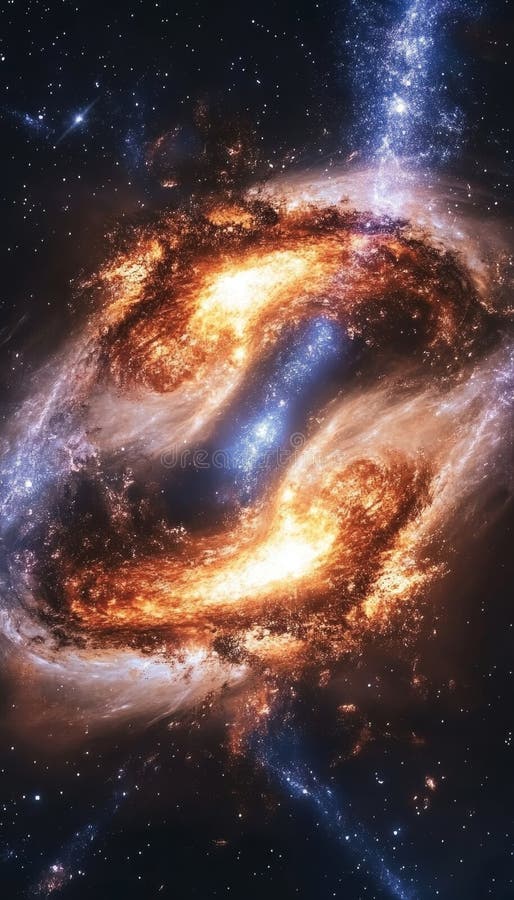 Dramatic Cosmic Collision Two Galaxies Merge in a Stunning Explosion of ...