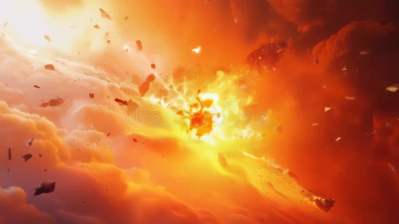 Dramatic Cosmic Explosion in a Vibrant Universe Scene Stock Footage ...