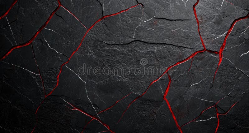 Dramatic Cracked Stone Background with Red Veins Stock Illustration ...