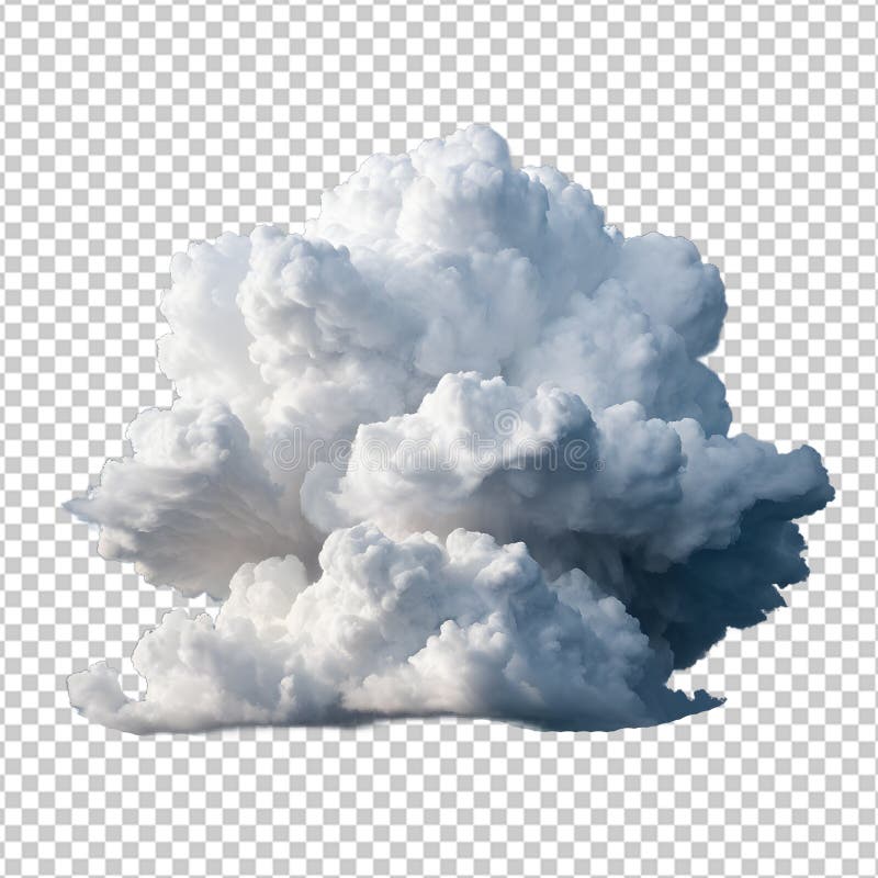Dramatic Cumulus Cloud Formation Isolated on Transparent Background ...