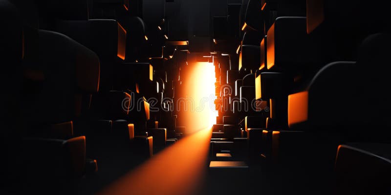 A Dramatic 3D Background with an Intense Light Beam Cutting through ...