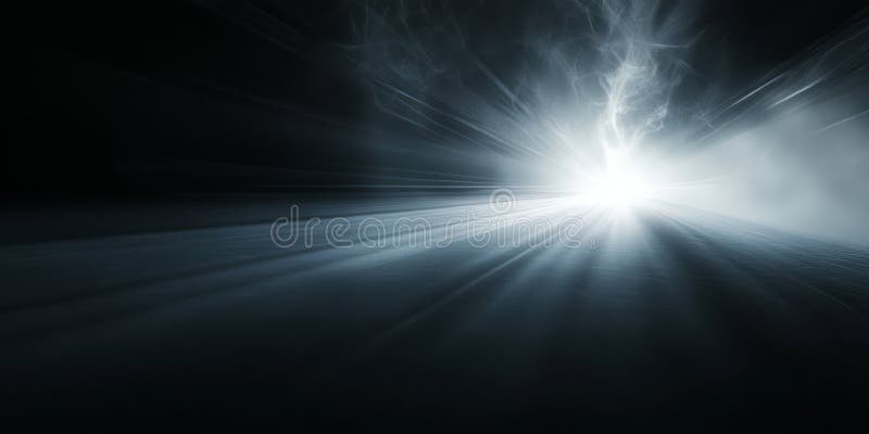 A Dramatic 3D Background with an Intense Light Beam Cutting through ...